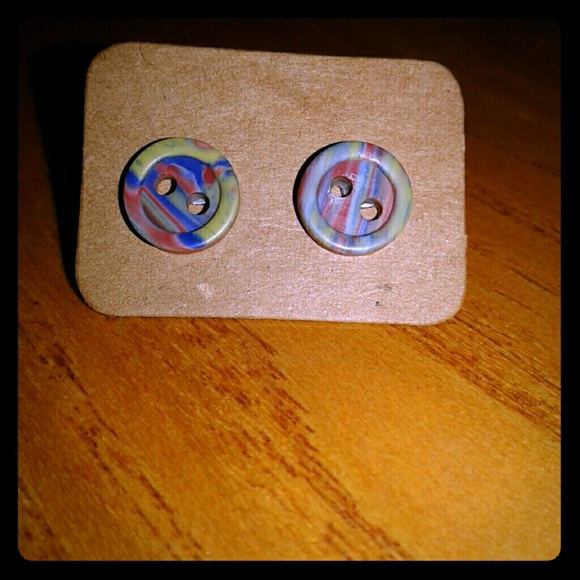 handcrafted | Jewelry | Tie Dye Button Studsbuy One Get One Free | Poshmark